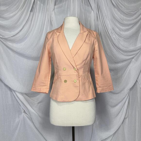 Charlotte Russe | Jackets & Coats | Vintage Preppy Peach Doublebreasted ...